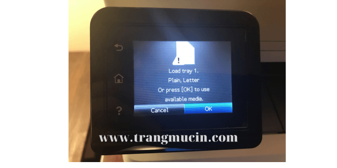 Máy in HP báo lỗi Load tray 1 Plain letter - Nguyên nhân và cách khắc phục - Trang Mực In - Cung ...